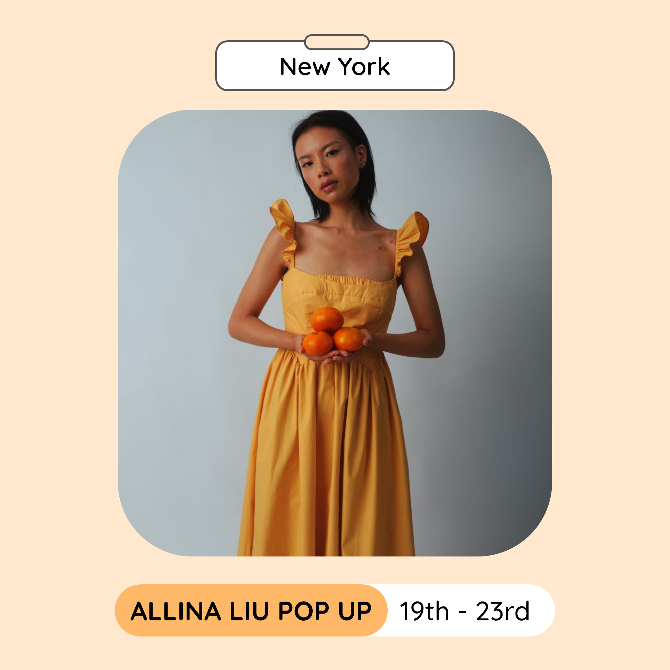 Allina Liu Pop Up, New York, April 2023