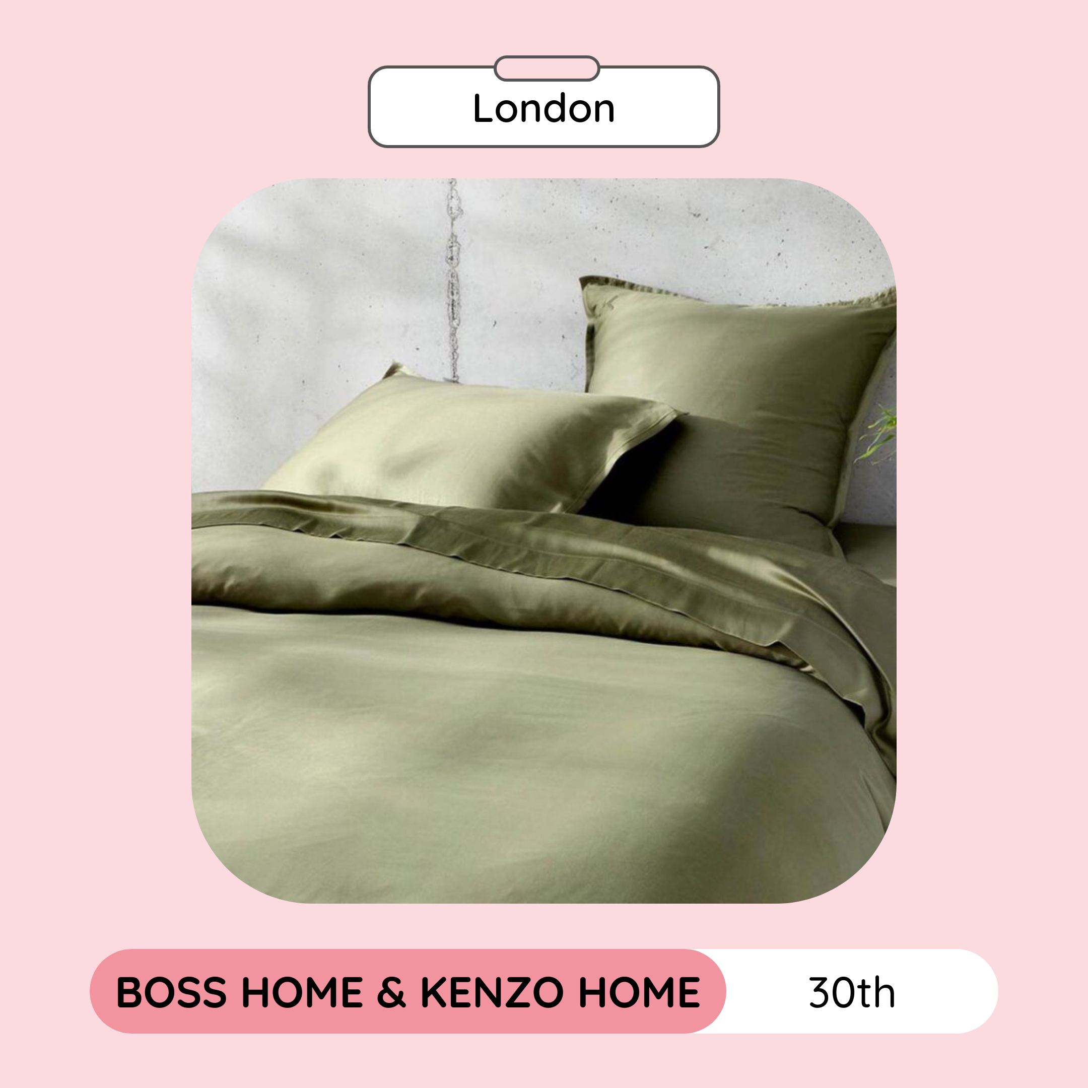 Boss Home & Kenzo Home Sample Sale, London, June 2023