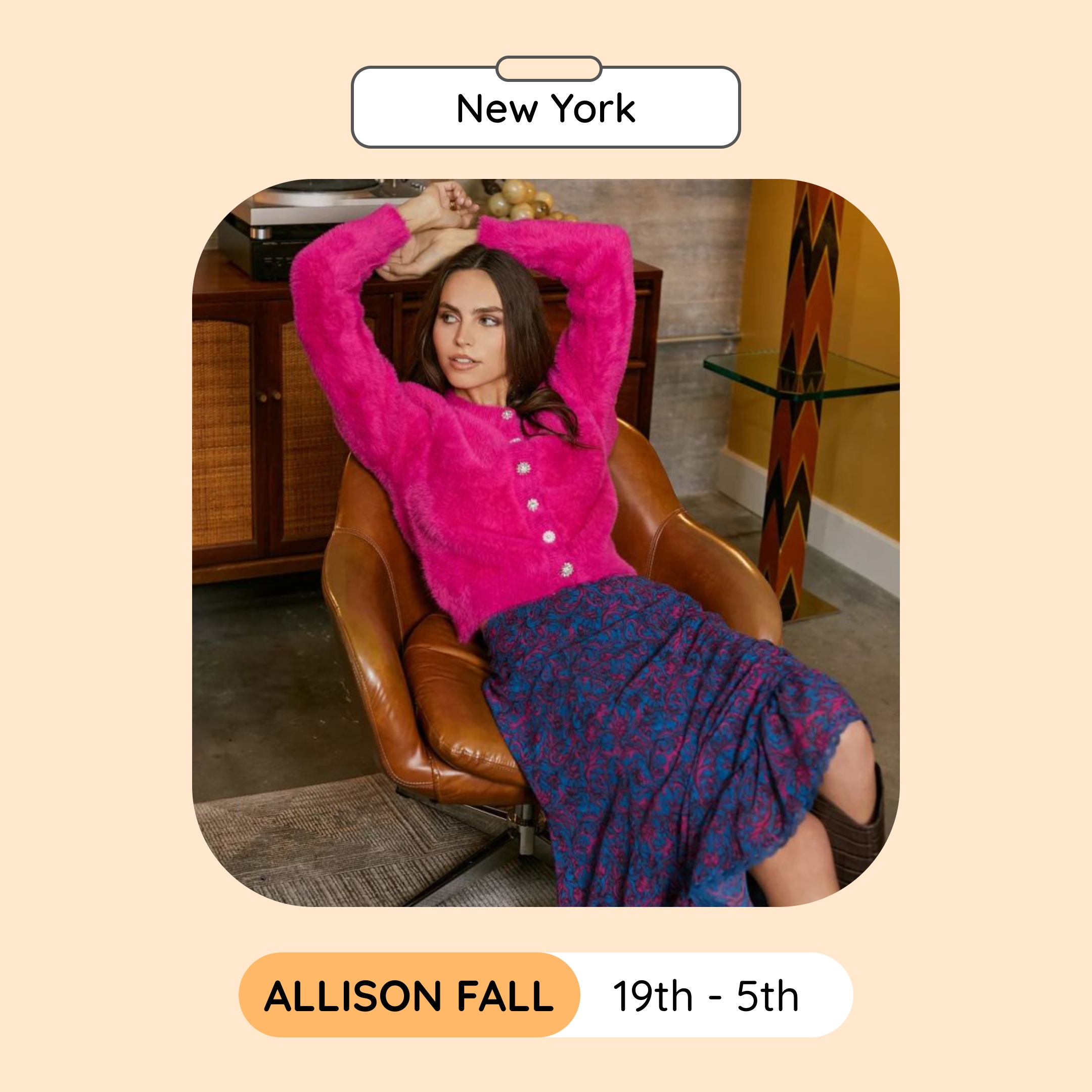 ALLISON Fall Sample Sale, New York, October 2024