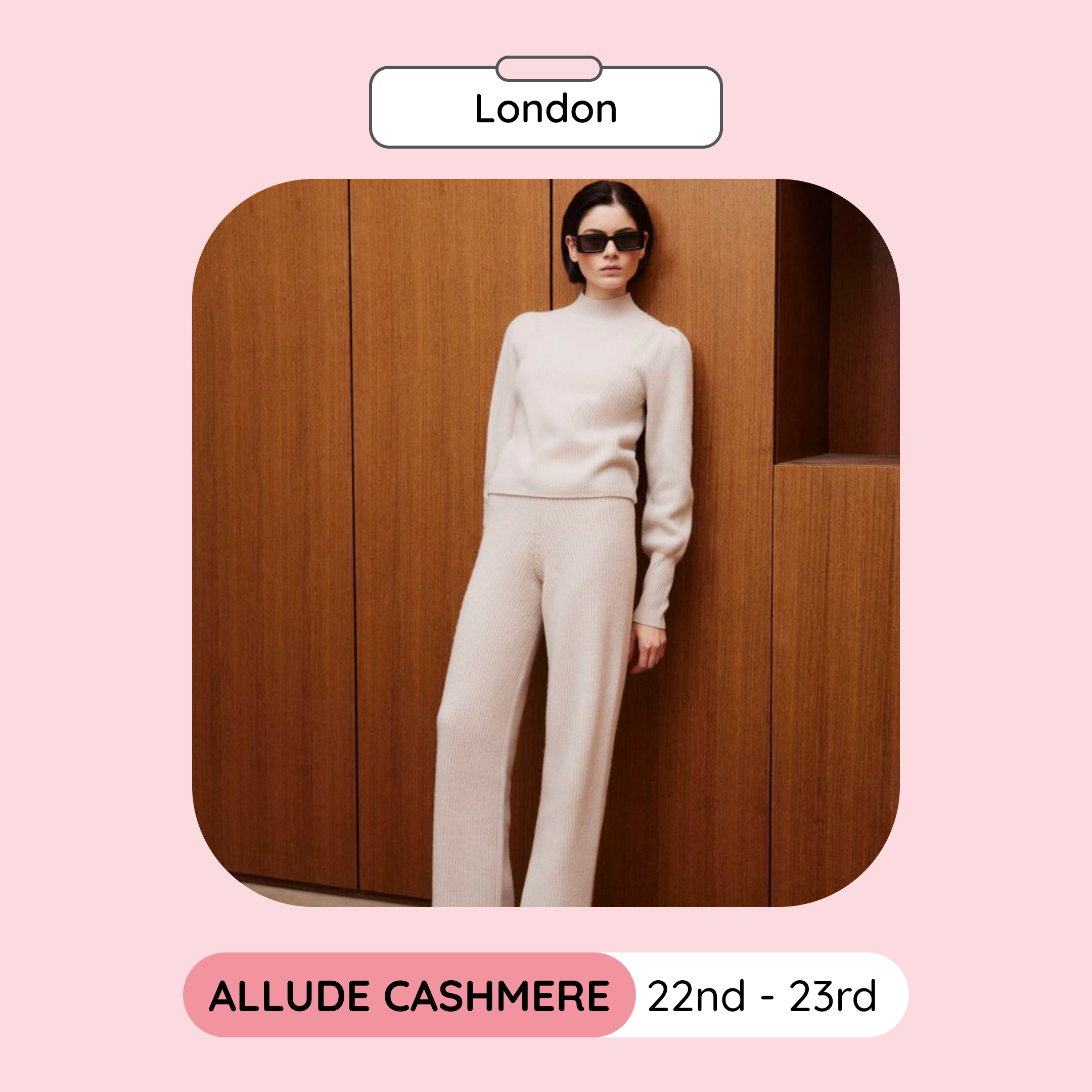 Allude Cashmere Sample Sale, London, November 2024