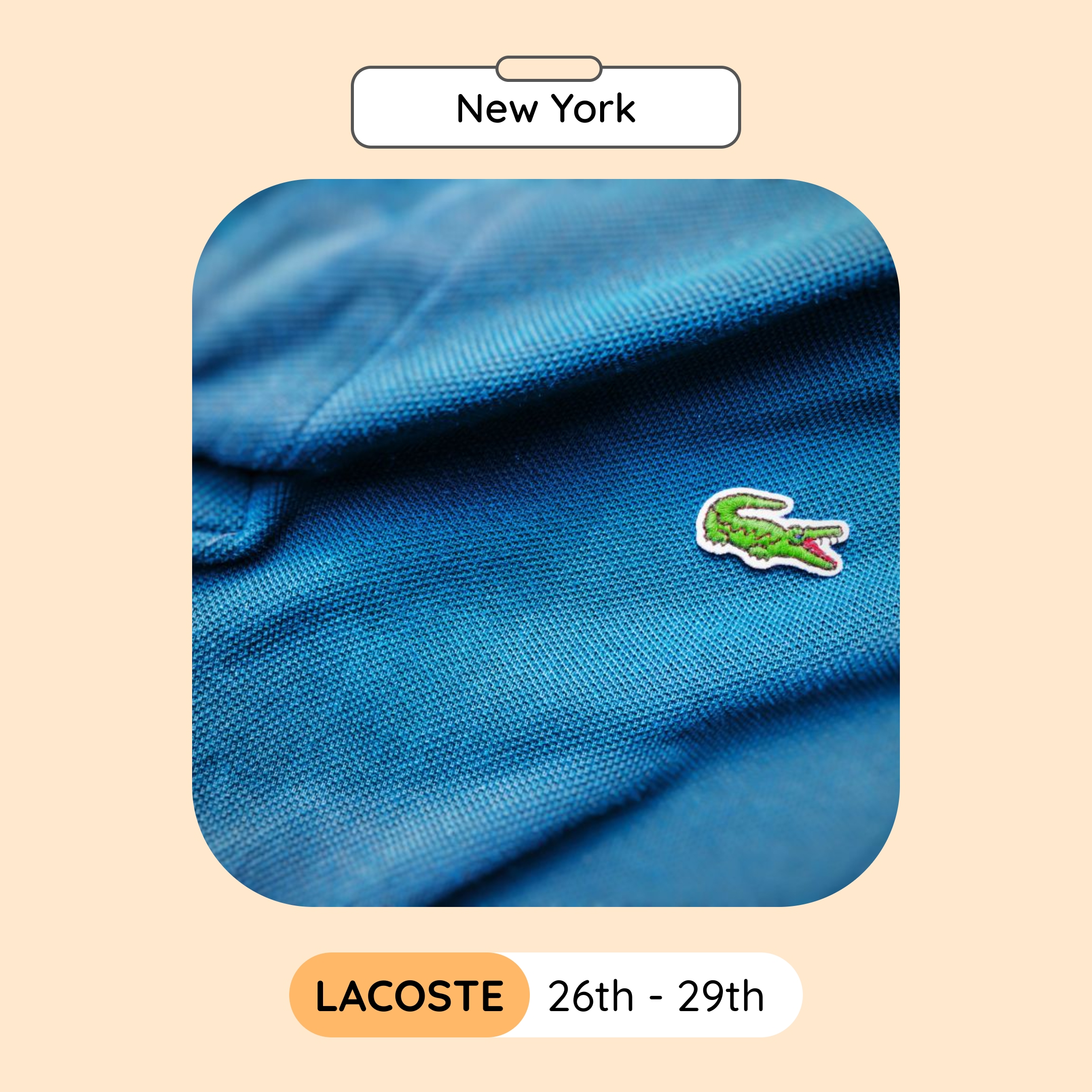 Lacoste Sample Sale, New York, December 2024