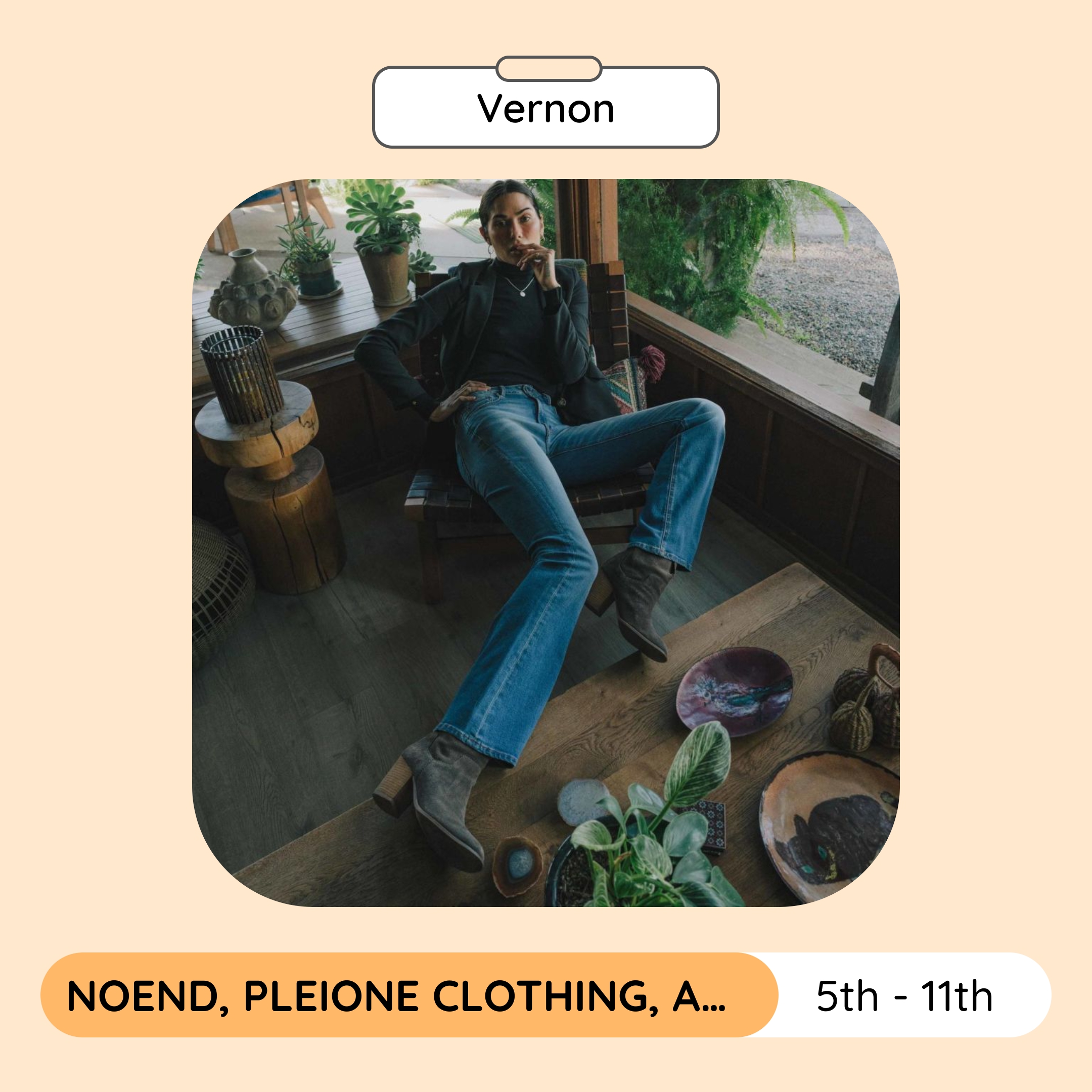 NOEND, Pleione Clothing, and Konus Sample Sale, Los Angeles, April 2025