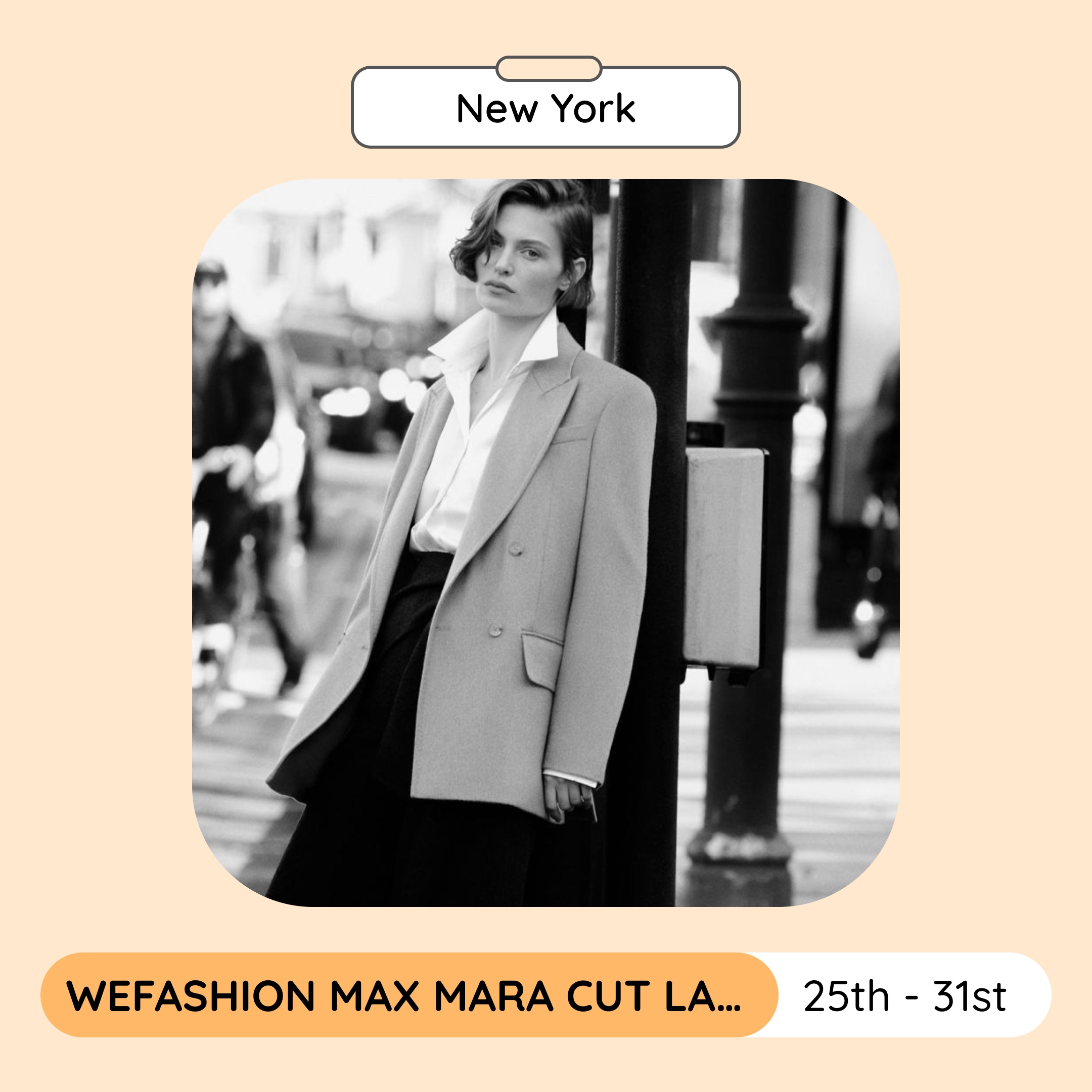 WeFashion Max Mara Cut Label Sample Sale, New York, March 2025