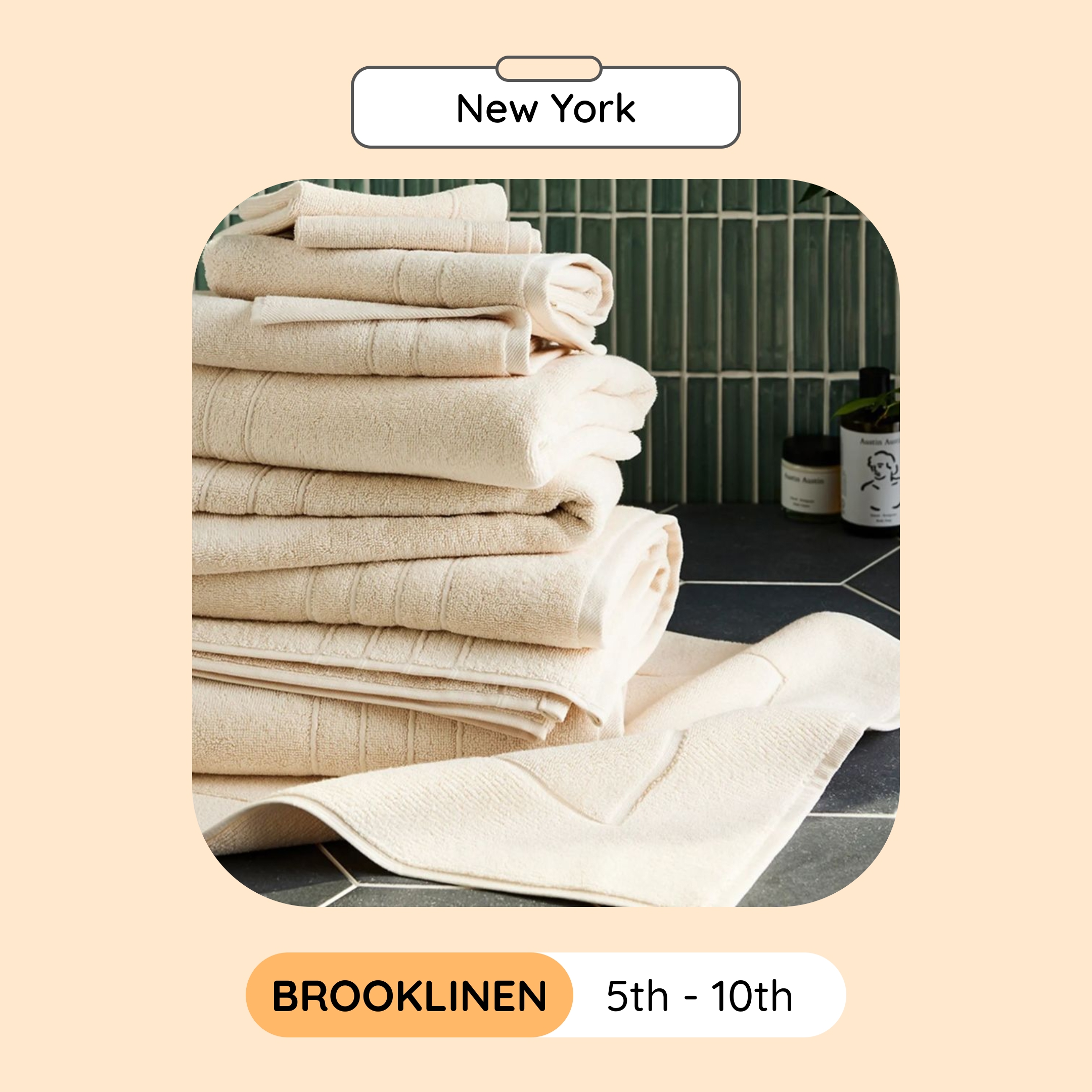 Brooklinen Sample Sale, New York, August 2025