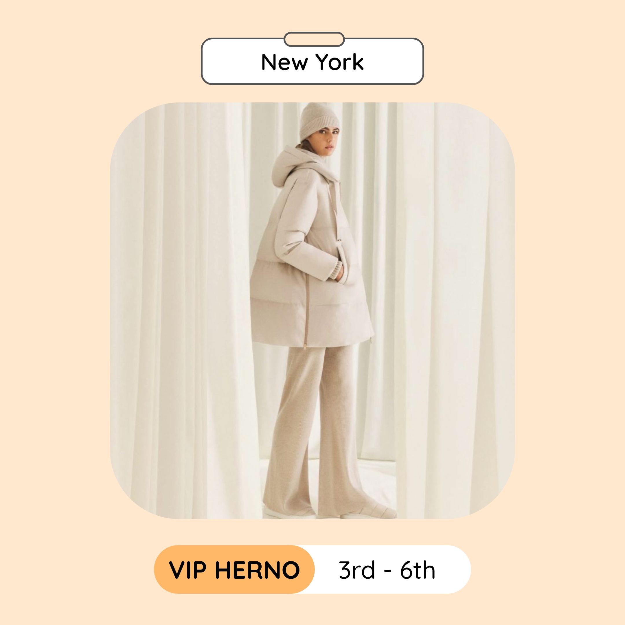 VIP HERNO Sample Sale, New York, October 2025