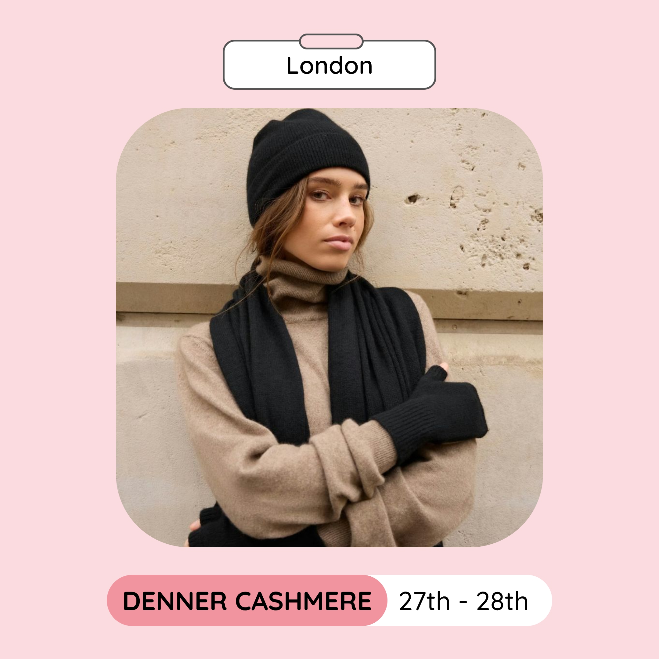 Denner Cashmere Sample Sale, London, November 2025