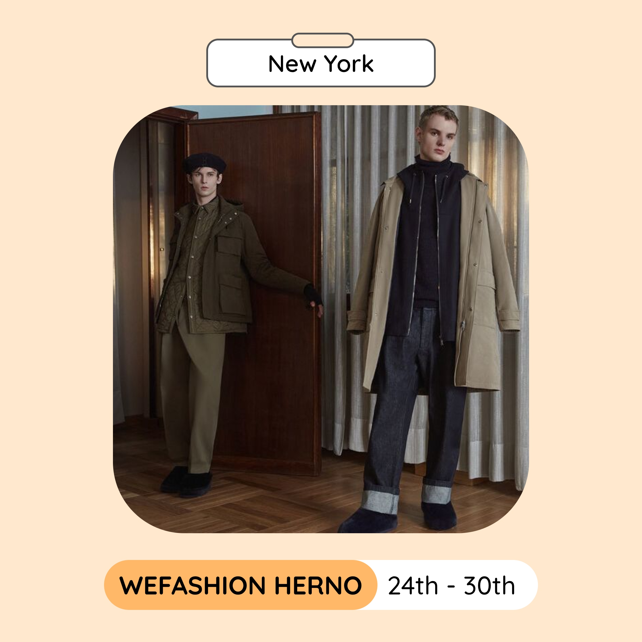 WeFashion HERNO Sample Sale, New York, March 2026