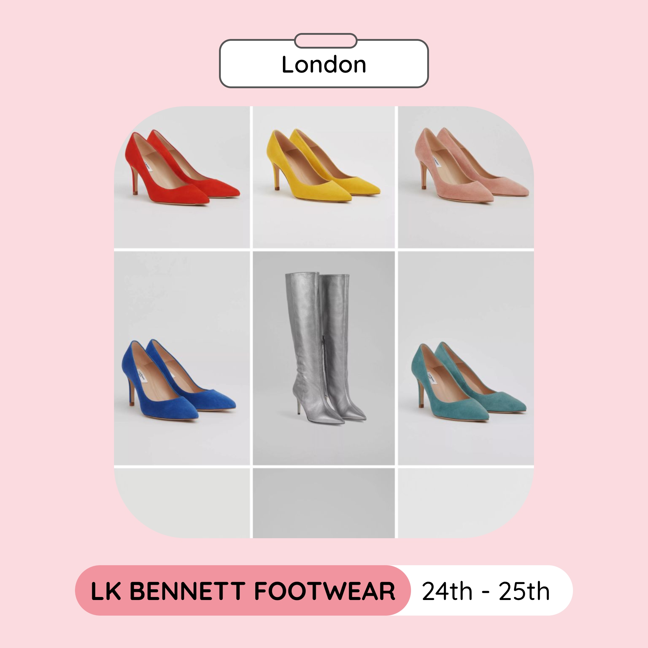 LK Bennett Footwear Sample Sale, London, April 2026